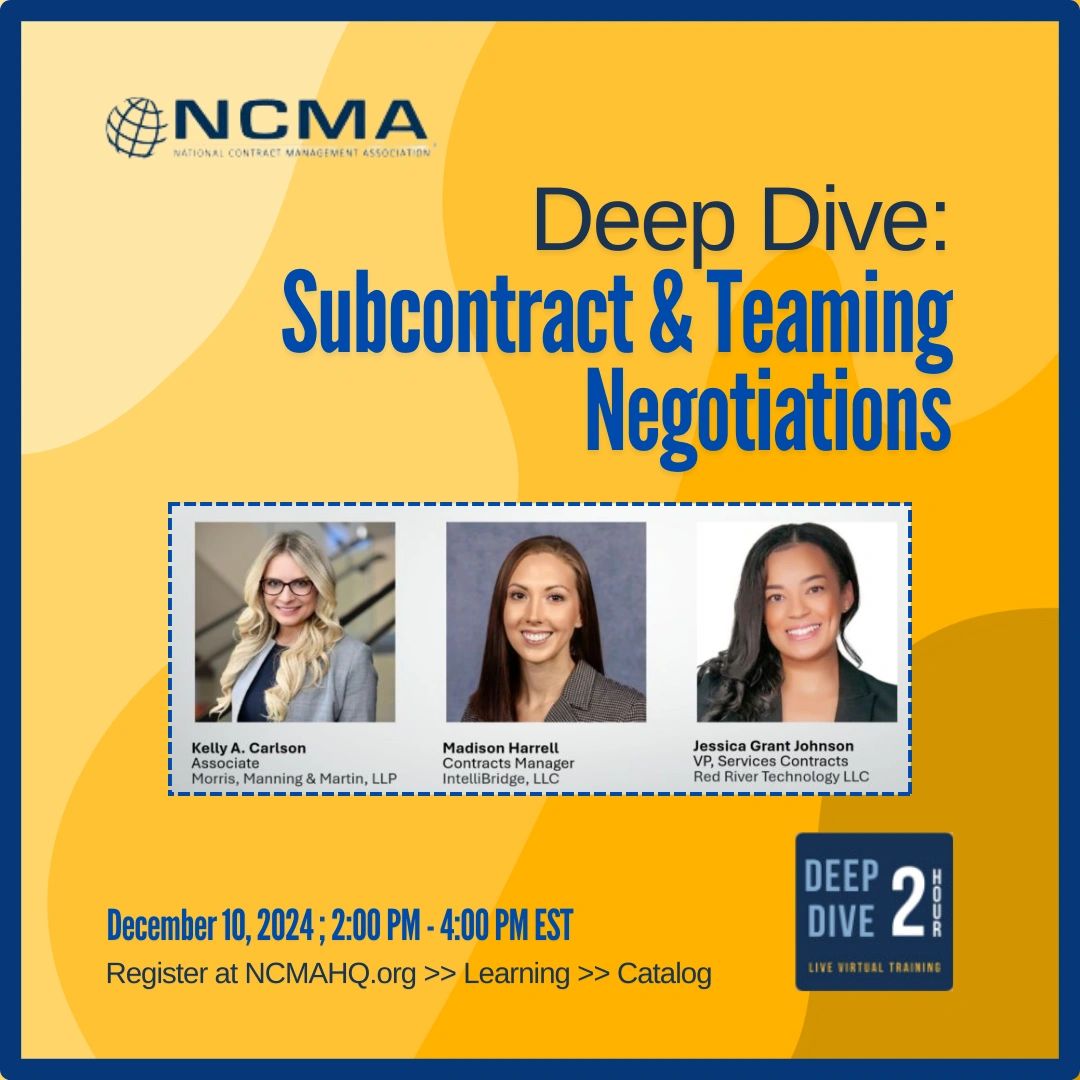 Deep Dive: Subcontract & Teaming Negotiations